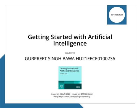 Gurpreet Singh Bawa On Linkedin Artificialintelligence Internship Ibm Aiml Certificate