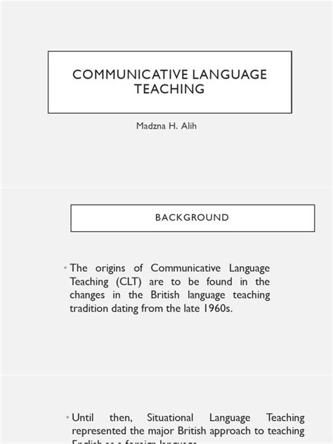 Communicative Language Teaching Pdf Language Education Human Communication