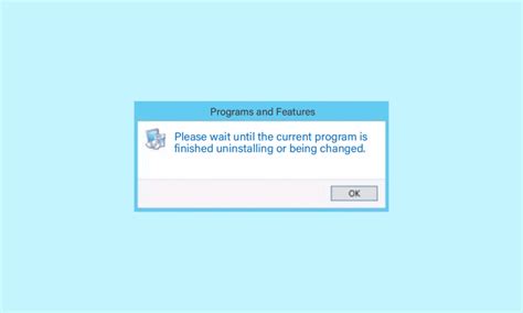 fix please wait until the current program is finished uninstalling