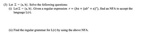 3 let s {a b} solve the following questions