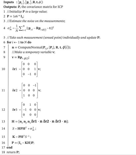 Accurate Covariance Estimation For Pose Data From Iterative Closest Point Algorithm Navigation