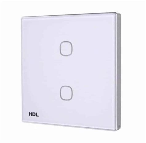 HDL KNX ITouch Series 2 Buttons Touch Panel EU White Faceplate Silver Metal Frame BIAS Ltd