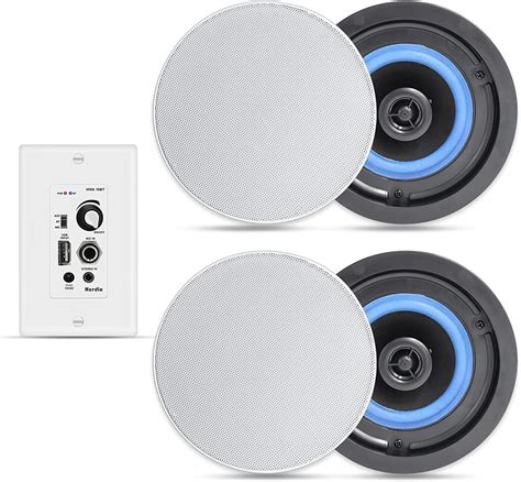Herdio Bluetooth Ceiling Speakers 4 Inches 320 Watts 2 Way Flush Mount