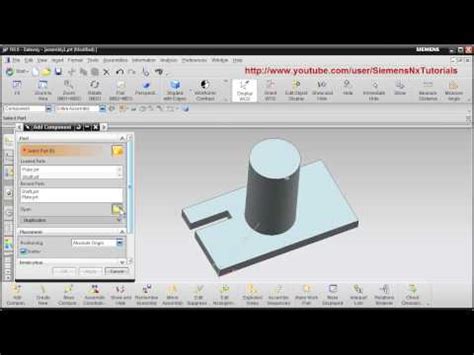 NX Assembly Tutorial NX Assembly Constraints UG Unigraphics Siemens NX Training Tutorial