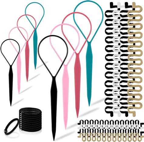 Aigee 6pcs Topsy Tail And Hair Loop Styling Tool Set