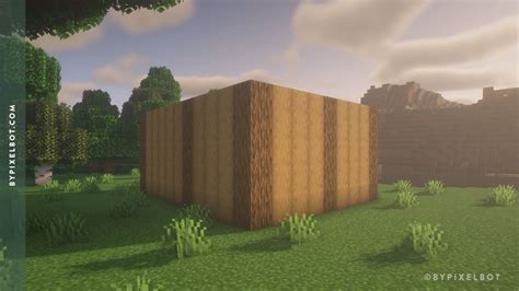 Minecraft How To Build An Oak Starter House — Bypixelbot Minecraft
