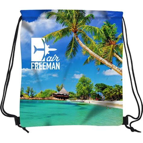 Imprinted Polyester Drawstring Backpacks 16 X 18