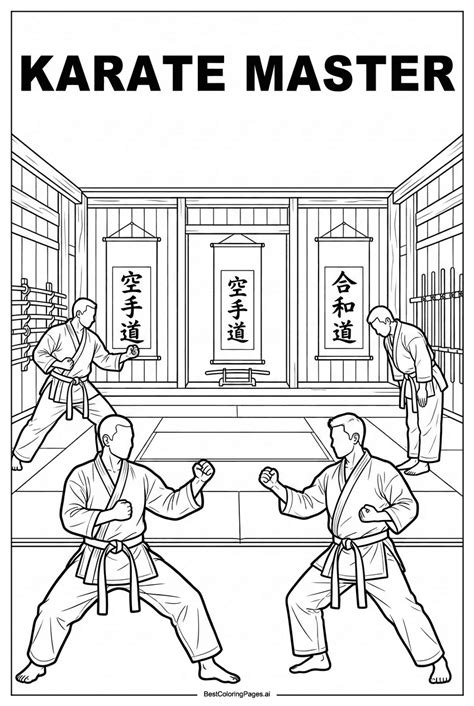 64 Karate Coloring Pages Free Pdf And Png Printable