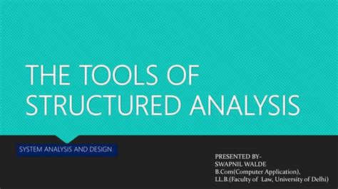 The Tools Of Structured Analysis Pptx