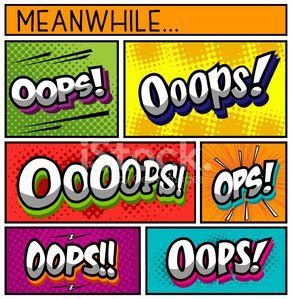 Comic Book Collection Ops Stock Clipart Royalty Free Freeimages