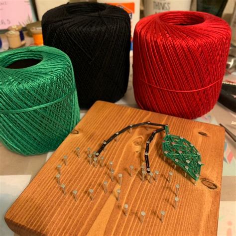 Cherries String Art Cherry Art Wooden String Signs Home Etsy