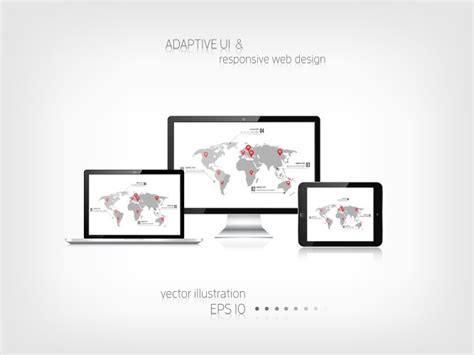 Responsive Web Design Adaptive User Interface Vector Image