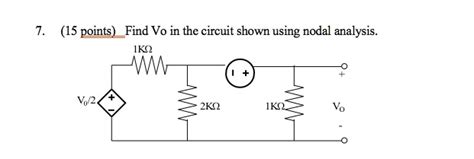 solved find vo in the circuit shown using nodal analysis the source