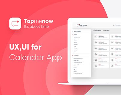 Calendar Application UX UI Design Behance