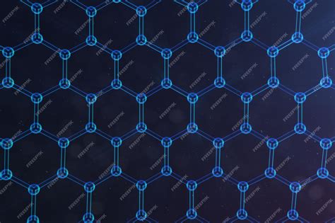 Premium Photo 3d Illustration Nanotechnology Glowing Hexagonal