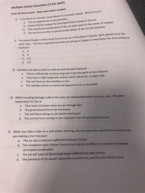 solved multiple choice questions 2 pts each circle the