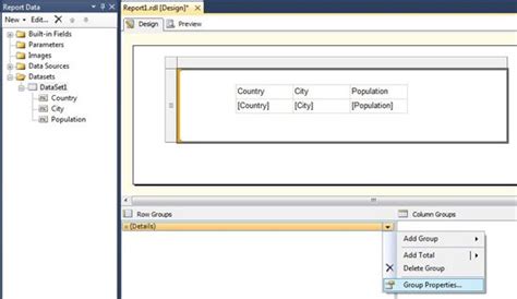 How To Repeat Header Rows For Each Group Within The Same Page In Ssrs