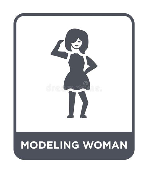Modeling Woman Icon In Trendy Design Style Modeling Woman Icon Isolated On White Background