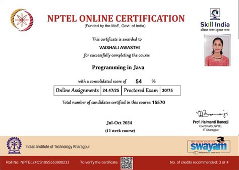 Java Programming Nptel Certification Lifelonglearning