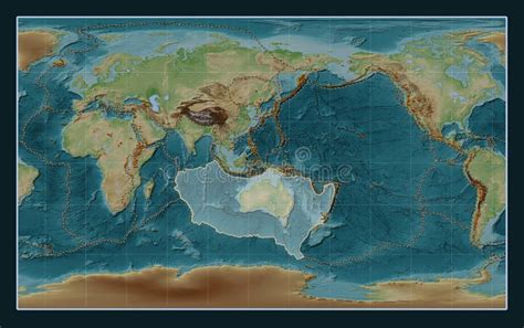 Australian Tectonic Plate Wiki Compact Miller Volcanoes And B Stock Illustration