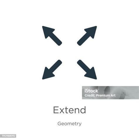 아이콘 벡터를 확장합니다 흰색 배경에 격리 된 지오메트리 컬렉션에서 트렌디 한 플랫 확장 아이콘 벡터 일러스트는 웹 및 모바일 그래픽 디자인 로고 Eps10에 사용할 수