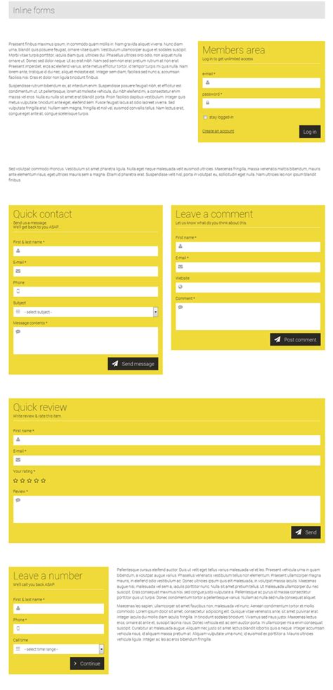 Responsive Form Template Inline And Floating By Sourceassassins