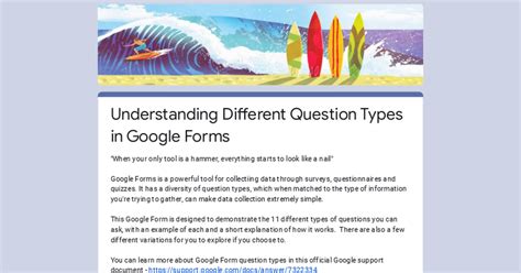Understanding Different Question Types In Google Forms