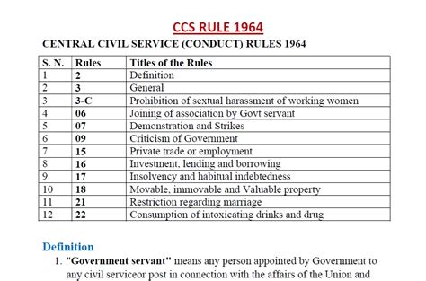 CCS CONDUCT RULE 1964 Postal Adda