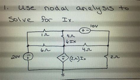 Solved Use Nodal Analysis To Solve For Ix Chegg Com