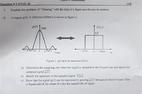 solved 1 explain the problem of aliasing with the help of