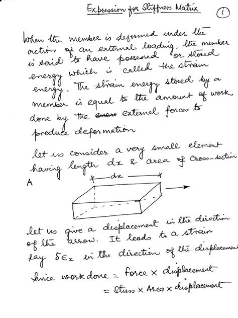 Stiffness Matrix Formulation Pdf