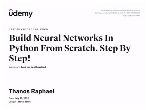 Athanasios Tsolis On Linkedin Udemycourse Pythonai Neuralnetworks Python