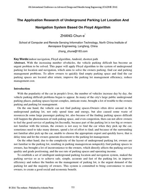 The Application Research Of Underground Parking Lot Location And Navigation System Based On