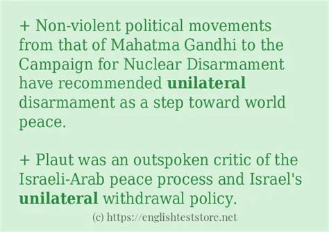 Unilateral Example Sentences Englishteststore Blog