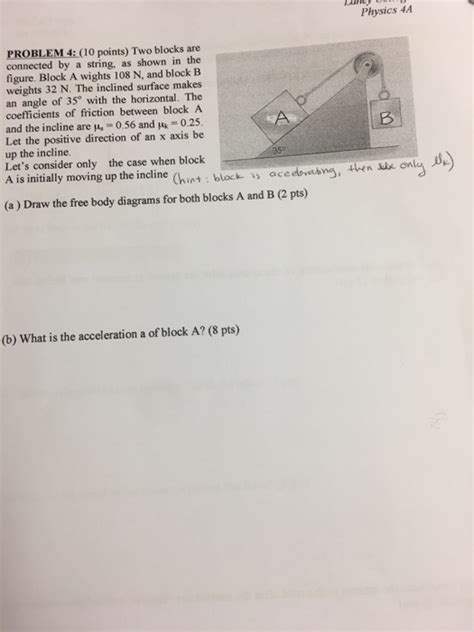 solved two blocks are connected by a string as shown in the