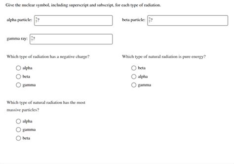 solved question give the nuclear symbol including superscript and