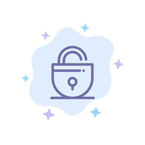Lock Locked Security Internet Blue Icon On Abstract Cloud Background