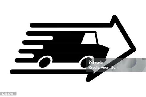 배달 아이콘입니다 배달 밴 물류 라인 아이콘 운송 배달 화물 배달 기호 벡터 그림입니다 로고에 대한 스톡 벡터 아트 및 기타 이미지 Istock