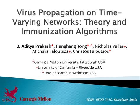 Ppt Virus Propagation On Time Varying Networks Theory And Immunization Algorithms Powerpoint