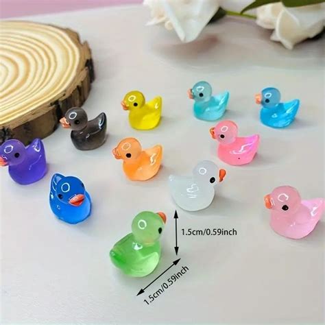 Mini Light Ducks Car Decorations Cute Resin Creative Temu In 2024