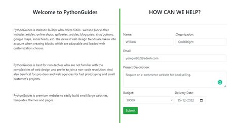 How To Build A Contact Form In Django Using Bootstrap