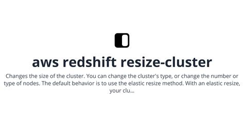 Aws Redshift Resize Cluster Fig