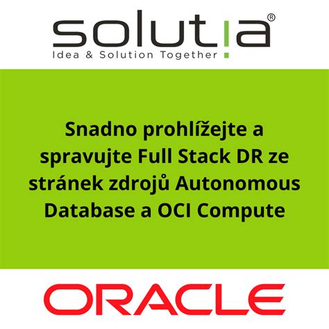 Autonomous Database A Oci Solutia Sro