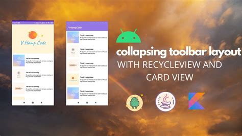 Collapsing Toolbar Layout Recycle View Card View Android Studio YouTube