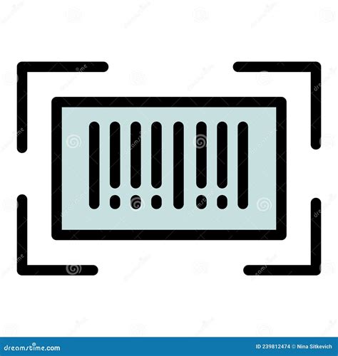Scan Barcode Icon Outline Vector Mobile Code Stock Vector Illustration Of Digital Screen