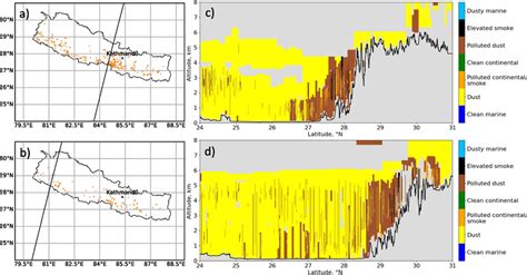 Modis Fire Detections Dots In Left Panel A And B And Vertical Download Scientific Diagram