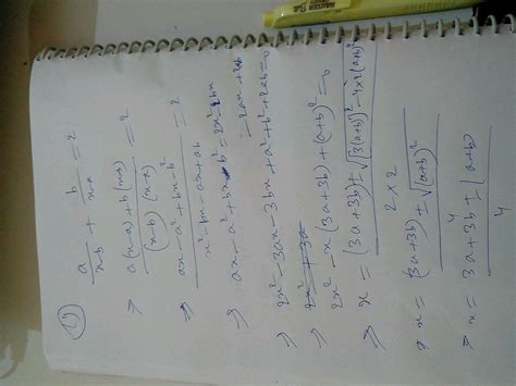 Begin Array C Text 9 Solve X Text In Terms Of A And B Frac A