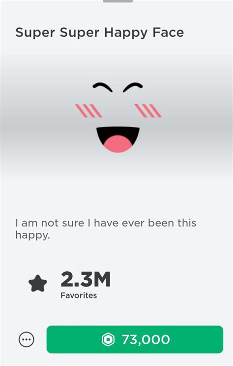 Roblox Super Super Happy Face By Sno Super Happy Face Face 48 Off