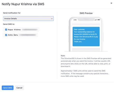 sms notifications user guide zoho inventory