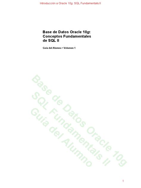base de datos oracle pdf pdf sql oracle corporation